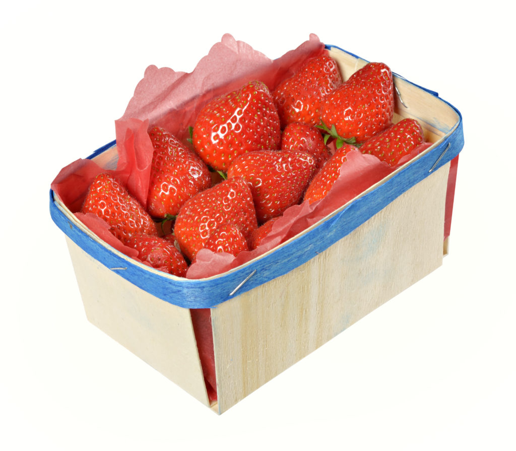 Barquette bois fraises - 350g - Les Paysans de Rougeline