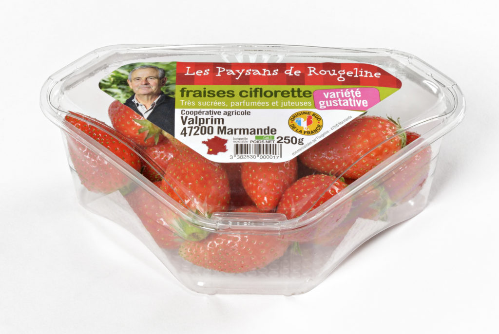 Barquette triangle fraises - 250g - Les Paysans de Rougeline